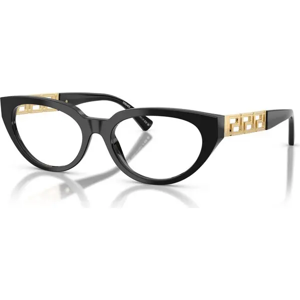 Versace 52mm Cat Eye Optical Glasses - Black