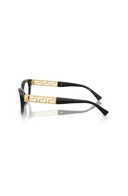 Versace 52mm Cat Eye Optical Glasses - Black
