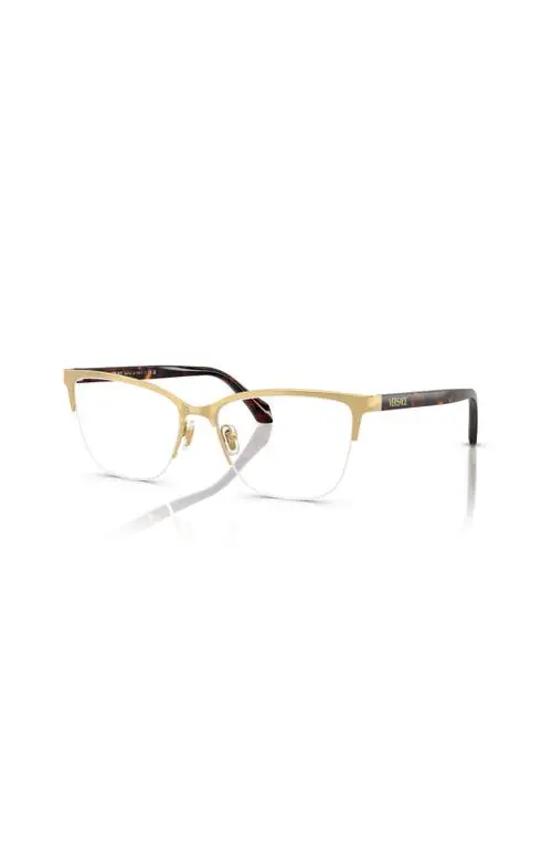 Versace 52mm Cat Eye Optical Glasses - Gold