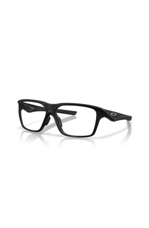 Oakley 56mm Rectangle Full Rim Eyeglasses - Black