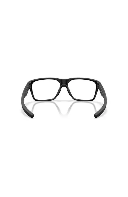 Oakley 56mm Rectangle Full Rim Eyeglasses - Black