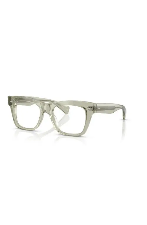 Oliver Spencer 51mm Rectangle Optical Glasses - Green