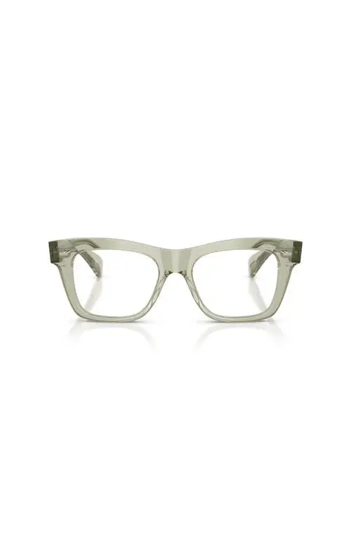Oliver Spencer 51mm Rectangle Optical Glasses - Green
