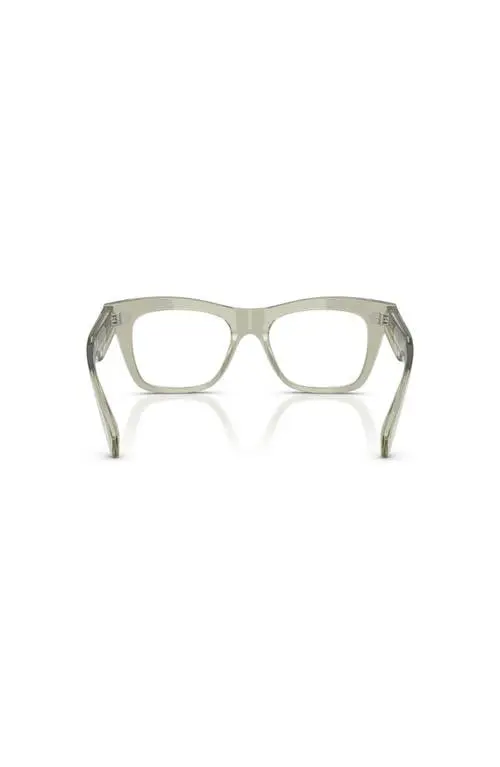 Oliver Spencer 51mm Rectangle Optical Glasses - Green