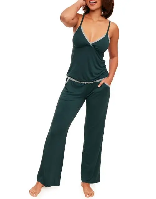 ADORE ME Audrie Pajama Cami And Pants Set - Green Gables
