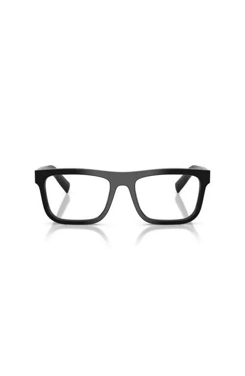 Prada 53mm Rectangle Eyeglasses - Black