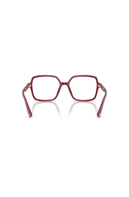 JIMMY CHOO 53mm Square Eyeglasses - Red