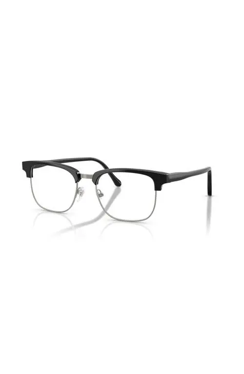 SFEROFLEX 53mm Square Full Rim Eyeglasses - Black