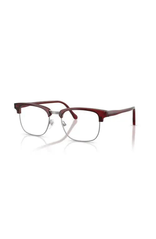 SFEROFLEX 53mm Square Full Rim Eyeglasses - Red