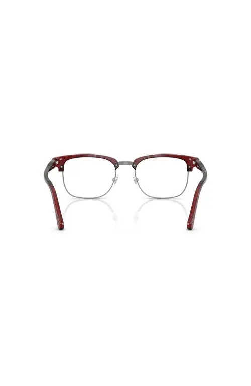 SFEROFLEX 53mm Square Full Rim Eyeglasses - Red