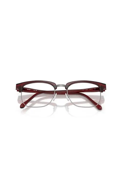 SFEROFLEX 53mm Square Full Rim Eyeglasses - Red