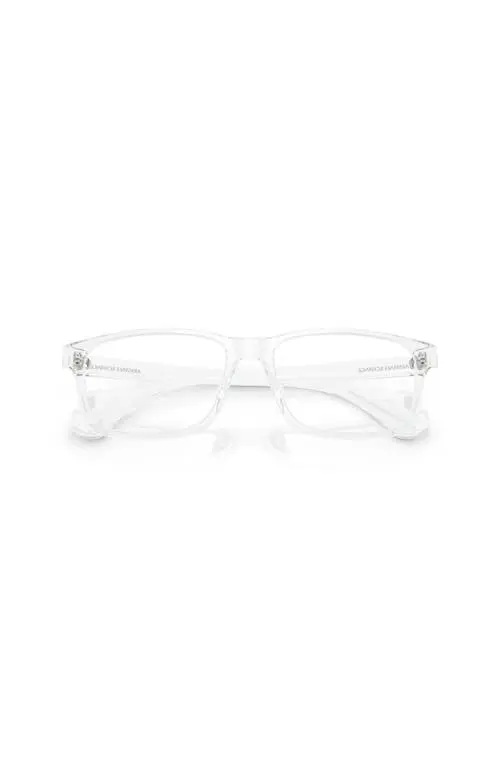 Armani Exchange 56mm Rectangle Eyeglasses - Transparent