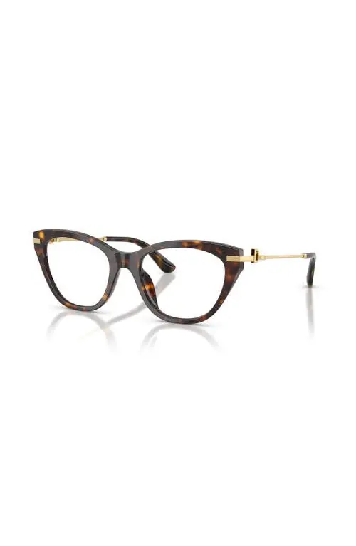 Dolce & Gabbana 53mm Butterfly Eyeglasses - Tortoise