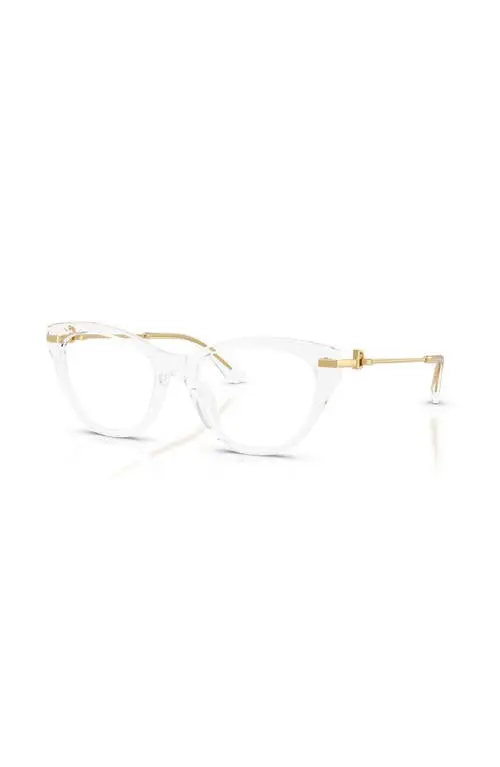 Dolce & Gabbana 53mm Butterfly Eyeglasses - Transparent