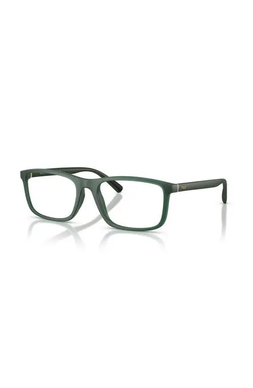 Polo Ralph Lauren 55mm Rectangle Optical Glasses - Green
