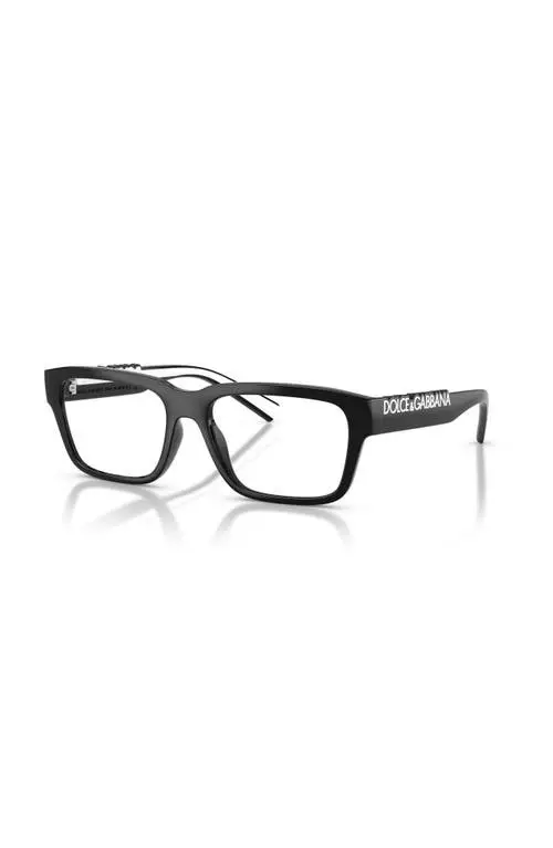 Dolce & Gabbana 53mm Rectangle Optical Eyeglasses - Black