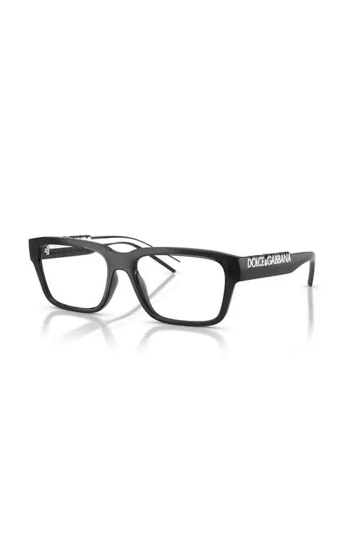 Dolce & Gabbana 53mm Rectangle Optical Eyeglasses - Grey