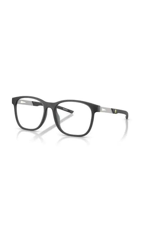 SCUDERIA FERRARI 52mm Rectangle Optical Glasses - Black