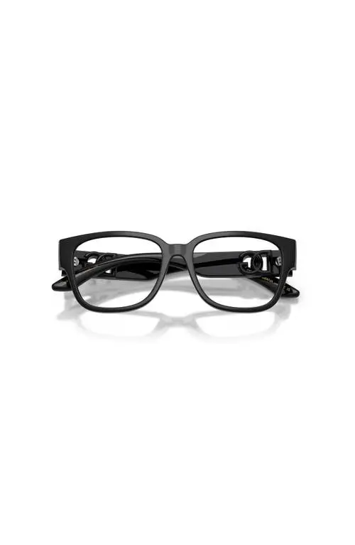 Dolce & Gabbana 49mm Square Full Rim Eyeglasses - Black