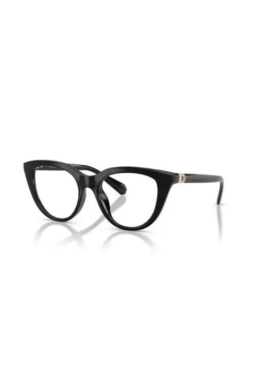 SWAROVSKI 49mm Cat Eye Optical Glasses - Black
