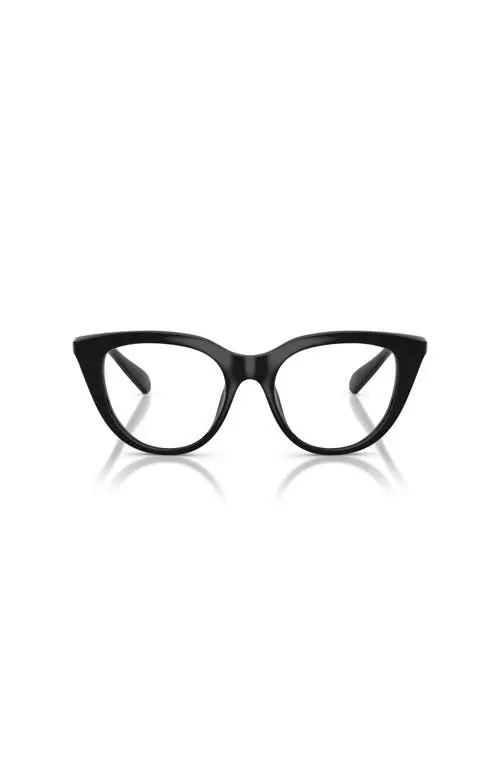 SWAROVSKI 49mm Cat Eye Optical Glasses - Black