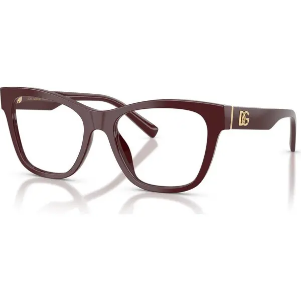 Dolce & Gabbana 53mm Square Optical Glasses - Red