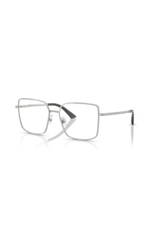 JIMMY CHOO 53mm Square Full Rim Eyeglasses - Silver