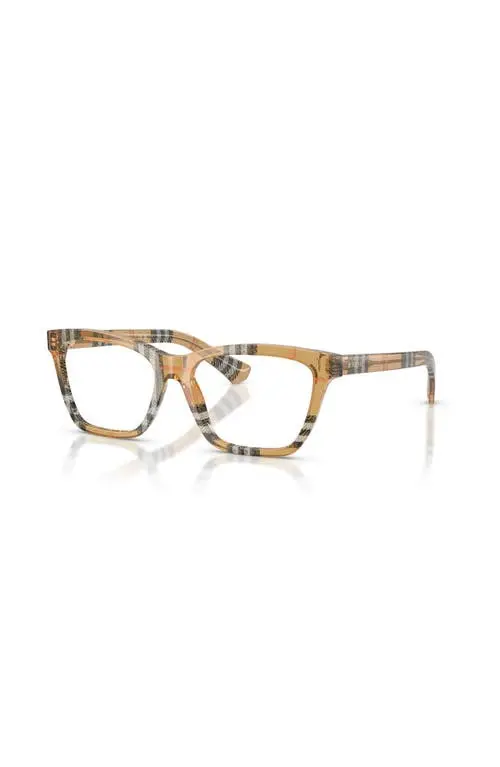 Burberry 52mm Rectangle Optical Glasses - Brown