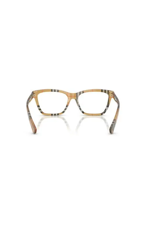 Burberry 52mm Rectangle Optical Glasses - Brown