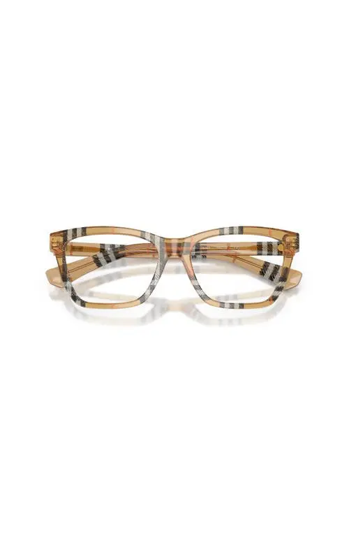 Burberry 52mm Rectangle Optical Glasses - Brown