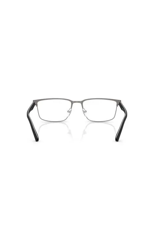Emporio Armani 54mm Rectangle Full Rim Eyeglasses - Grey