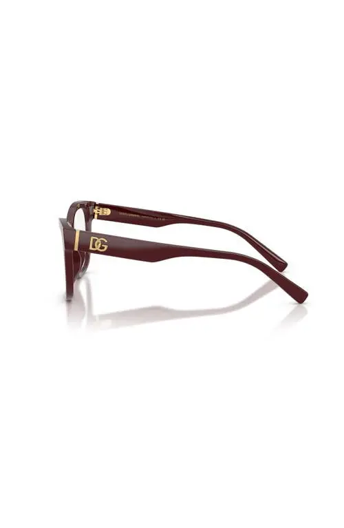 Dolce & Gabbana 55mm Square Optical Glasses - Red