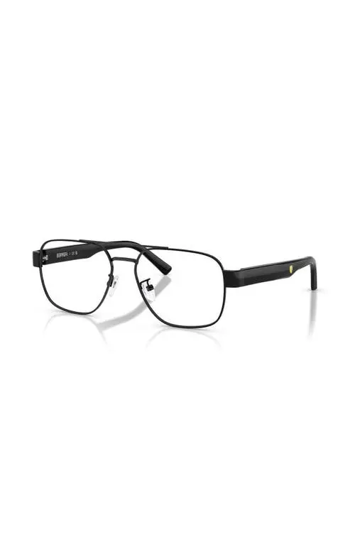 SCUDERIA FERRARI 57mm Rectangle Optical Glasses - Black