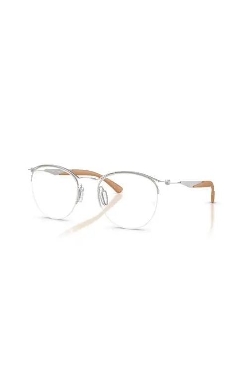 Ray-ban 50mm Round Eyeglasses - Silver