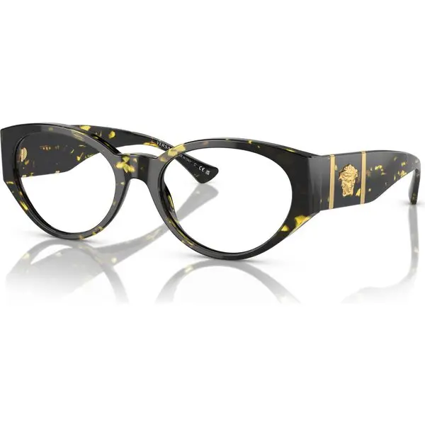 Versace 52mm Oval Optical Glasses - Tortoise