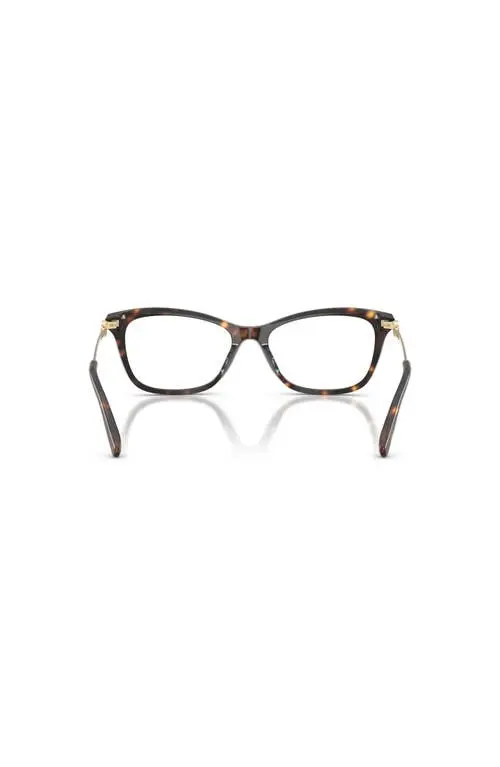 Tory Burch 53mm Square Eyeglasses - Tortoise