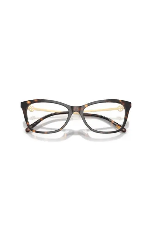 Tory Burch 53mm Square Eyeglasses - Tortoise