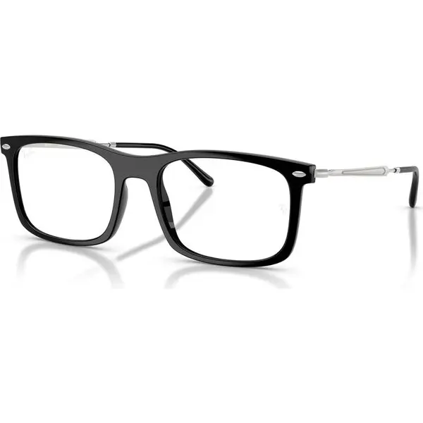 Ray-ban 54mm Rectangle Full Rim Eyeglasses - Black
