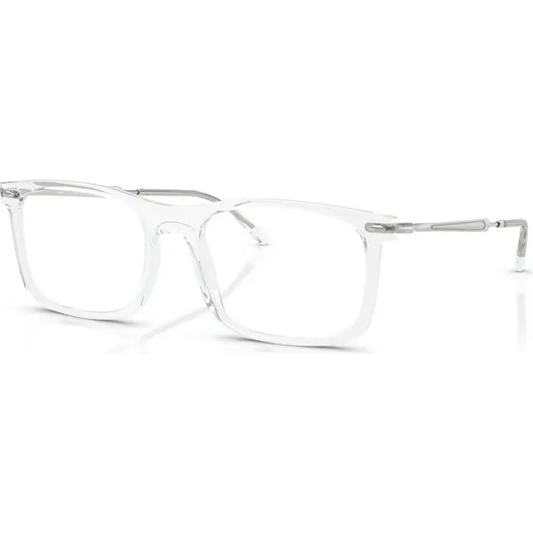Ray-ban 54mm Rectangle Full Rim Eyeglasses - Transparent