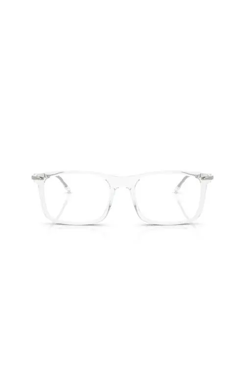Ray-ban 54mm Rectangle Full Rim Eyeglasses - Transparent
