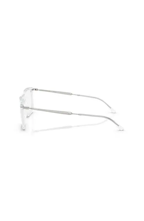 Ray-ban 54mm Rectangle Full Rim Eyeglasses - Transparent