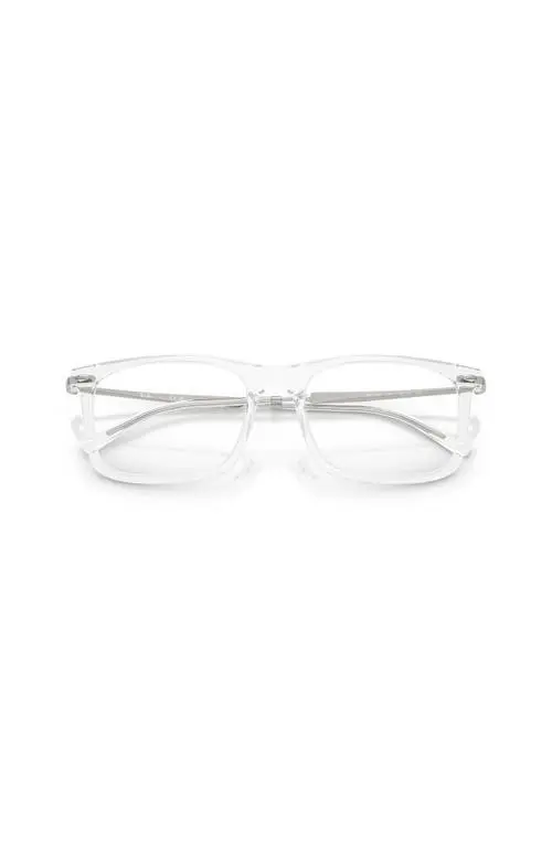 Ray-ban 54mm Rectangle Full Rim Eyeglasses - Transparent