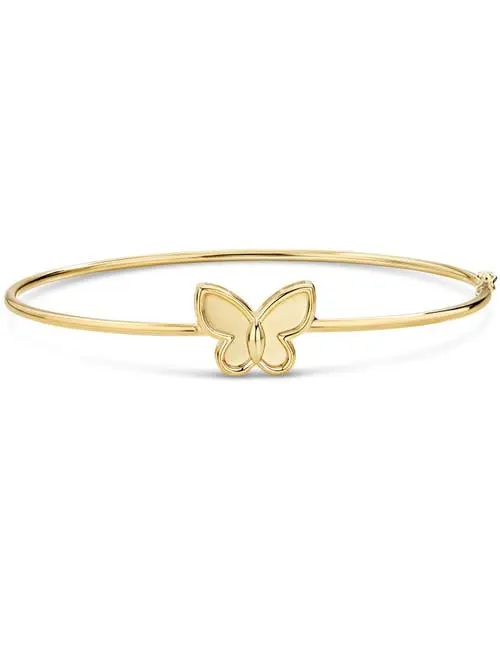 DEVATA Butterfly Bangle In 14k Gold