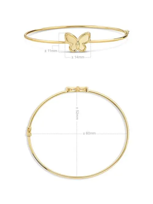 DEVATA Butterfly Bangle In 14k Gold