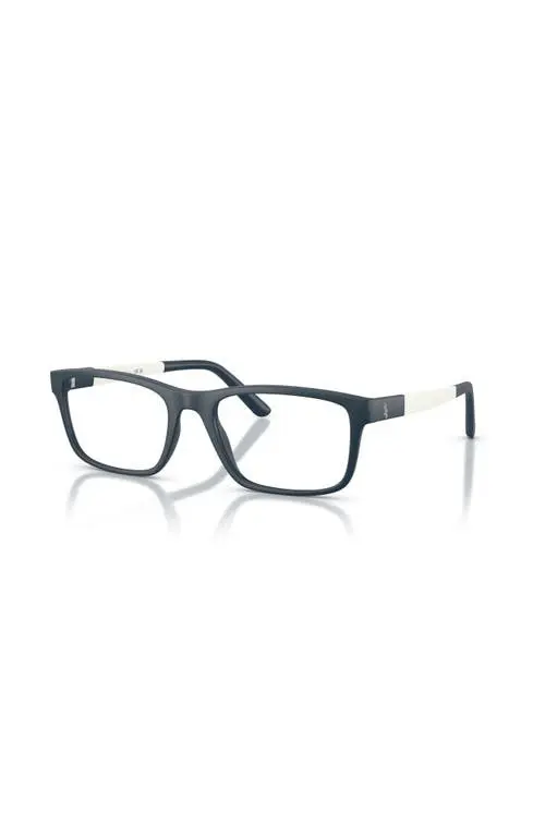 Polo Ralph Lauren 57mm Rectangle Full Rim Eyeglasses - Blue