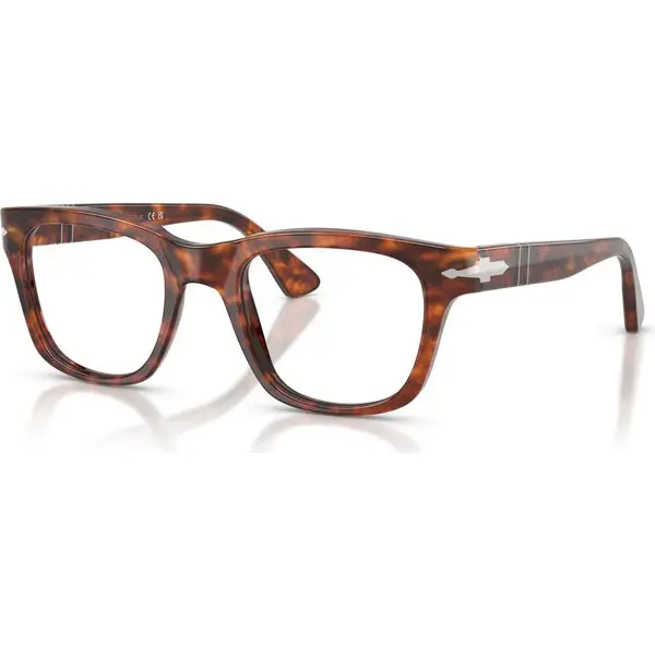 Persol 51mm Square Full Rim Eyeglasses - Tortoise