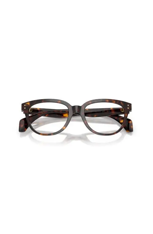Moncler 50mm Rectangle Optical Glasses - Tortoise