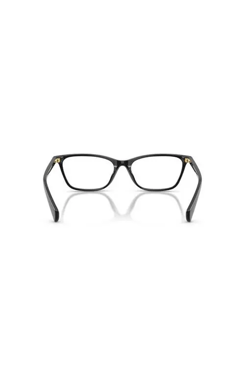 Ralph Lauren 53mm Rectangle Optical Glasses - Black