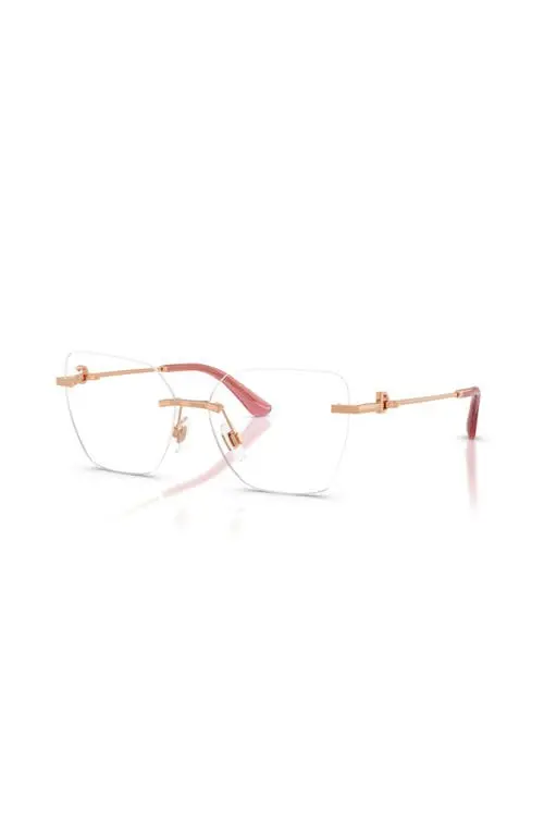 Dolce & Gabbana 56mm Cat Eye Optical Glasses - Pink