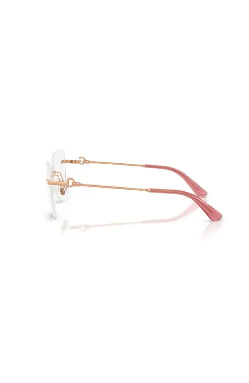 Dolce & Gabbana 56mm Cat Eye Optical Glasses - Pink